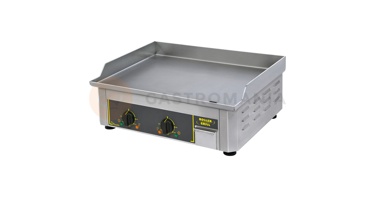 Nerezová hladká grilovací deska, elektrická, 3.5 kW | ROLLER GRILL, 777172