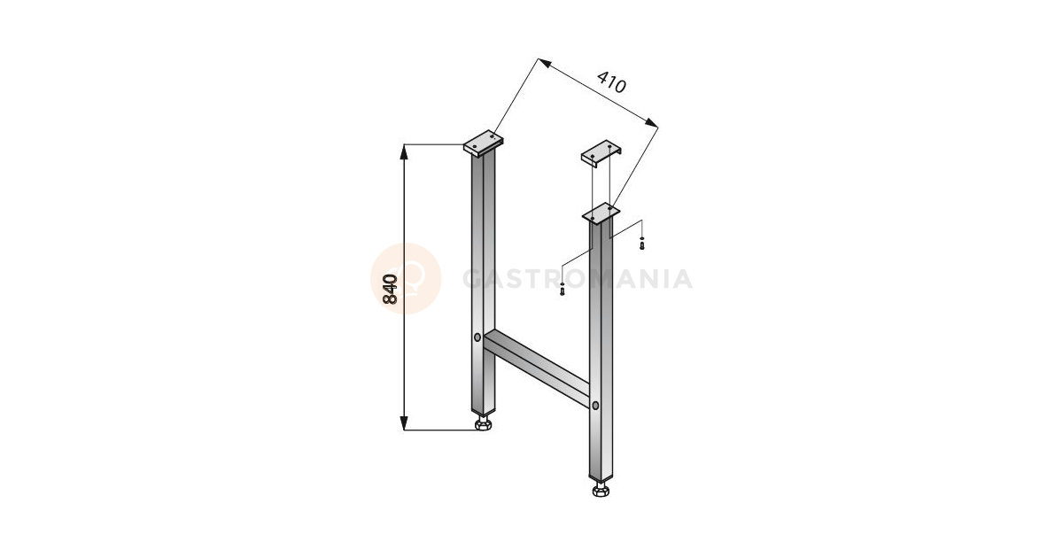 Noha na desku stolu 840 mm | LOZAMET, LO331