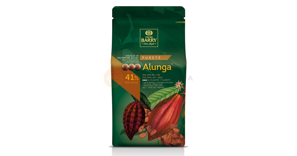 Mléčná čokoláda - kuvertura Alunga 41%, 5 kg balení | CACAO BARRY, CHM ...