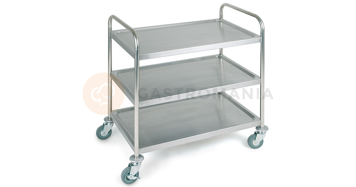 Vozík servírovací 3x police z nerezové oceli 910x590x930 mm | APS, 11979