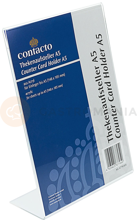 Stojan na menu ve formátu A5, 148x210 mm | CONTACTO, 6779/005
