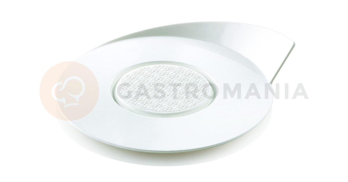 Protiskluzový tácek na dorty, dezerty a monoporce 8,6 cm, kulatý - bílý ...