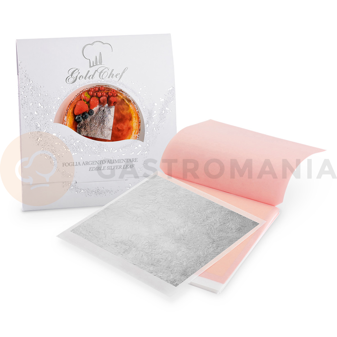 Jedlé stříbro listy 5 ks. 80 mm x 80 mm | GOLD CHEF, 2GAALB05BB